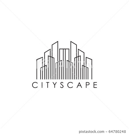 Cityscape logo design vector template - Stock Illustration [64780248 ...