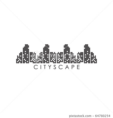 Cityscape logo design vector template-插圖素材 [64780254] - PIXTA圖庫