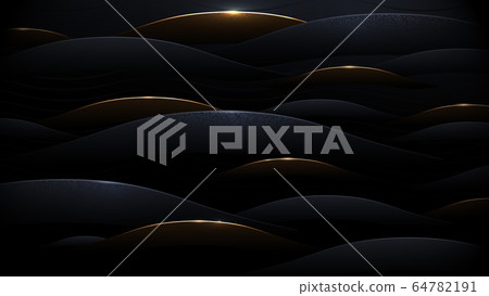 3d composition with smooth line zigzag shapes - Stock Illustration ...