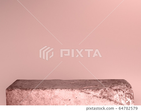 Pink pastel background with stone slab and... - Stock Illustration ...