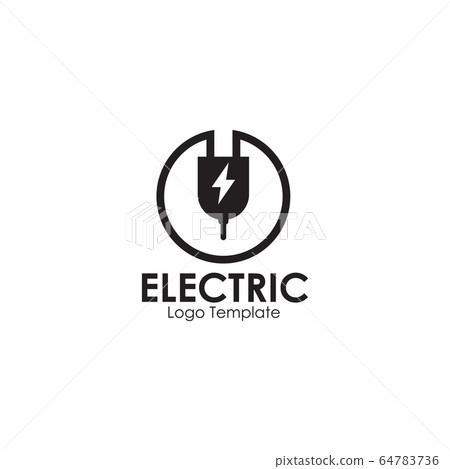 Electric plug in logo design vector template - Stock Illustration ...