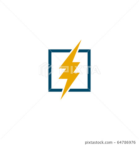 Flash electric icon logo design template - Stock Illustration [64786976 ...