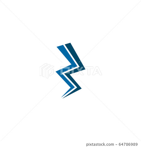 Flash electric icon logo design template - Stock Illustration [64786989 ...