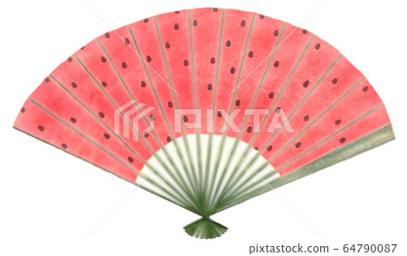 Watermelon pattern fan - Stock Illustration [64790087] - PIXTA