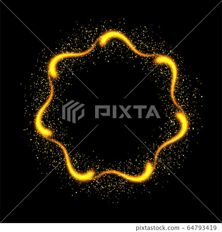 Vector abstract glitter ring fireworks with shiny - Stock Illustration ...