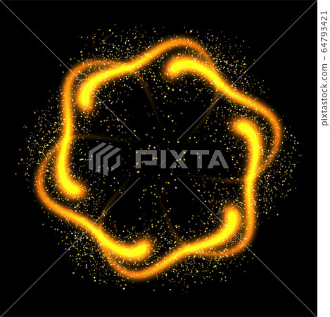 Vector abstract glitter ring fireworks with shiny - Stock Illustration ...