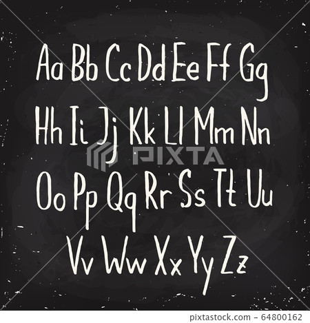 Hand drawn alphabet written with pen in... - Stock Illustration ...