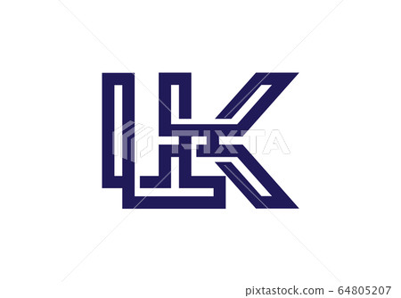 Initial Monogram Letter L K Logo Design Vector... - Stock Illustration ...