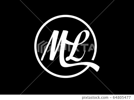 Initial Monogram Letter M L Logo Design Vector... - Stock Illustration ...