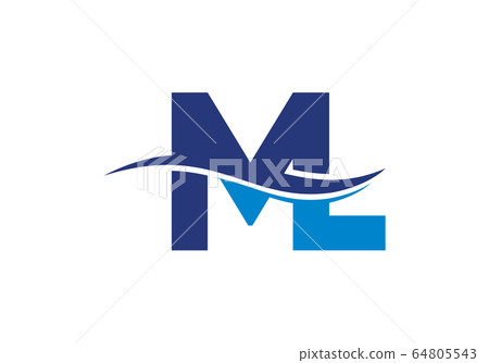 Initial Monogram Letter M L Logo Design Vector... - Stock Illustration ...