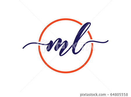 Initial Monogram Letter M L Logo Design Vector... - Stock Illustration ...