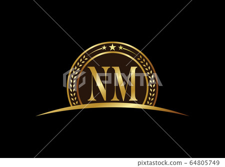 Initial Monogram Letter N M Logo Design Vector...-插圖素材 [64805749] - PIXTA圖庫