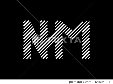 Initial Monogram Letter N M Logo Design Vector... - Stock Illustration ...