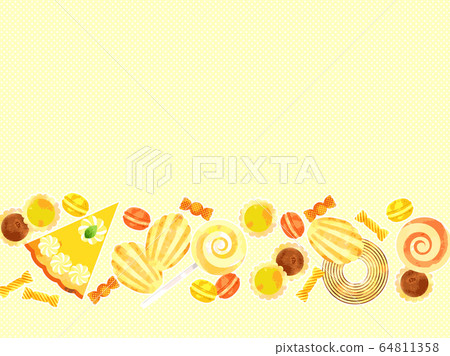 Yellow candy background - Stock Illustration [64811358] - PIXTA