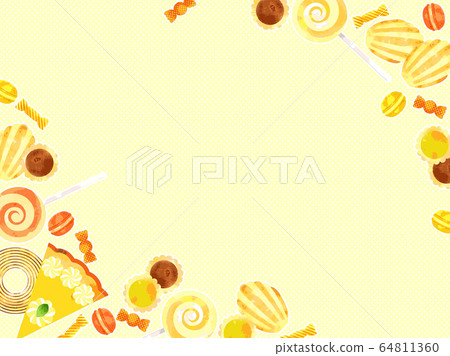 Yellow candy background - Stock Illustration [64811360] - PIXTA