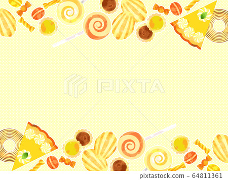 Yellow candy background - Stock Illustration [64811361] - PIXTA