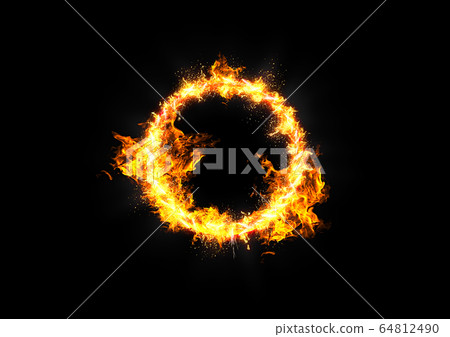 Abstract fire circle - Stock Illustration [64812490] - PIXTA