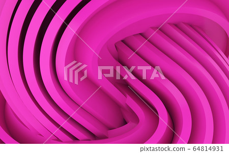Abstract Curved Shapes. Pastel pink Circular - Stock Illustration ...