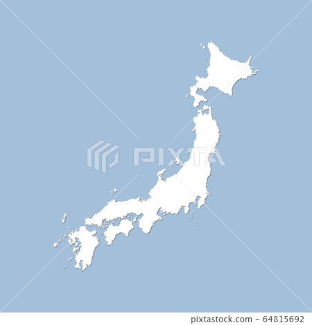 Japan country map Japanese islands vector template - Stock Illustration ...