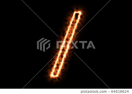 Fire burning forming the slash sign symbol - Stock Illustration ...
