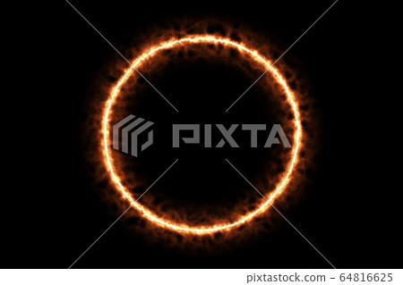 Fire burning forming circle sign symbol isolated - Stock Illustration ...
