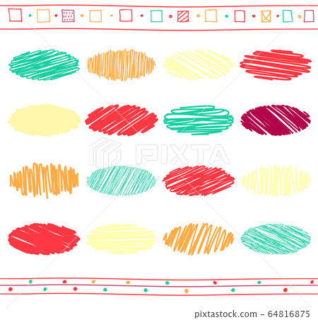 Vector set of scribble elements - Stock Illustration [64816875] - PIXTA