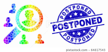 Vector Bright Pixelated Search Users Icon and... - Stock Illustration ...