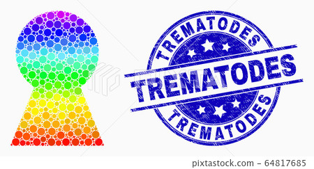 Vector Rainbow Colored Pixel Key Hole Icon and... - Stock Illustration ...