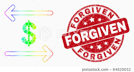 Vector Rainbow Colored Pixelated Dollar... - Stock Illustration ...