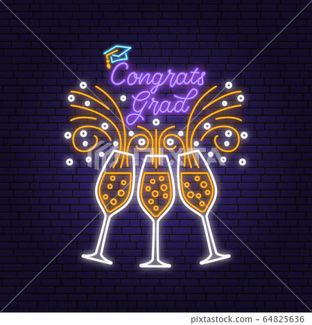 Vector Class of 2020 neon bright signboard,... - Stock Illustration ...