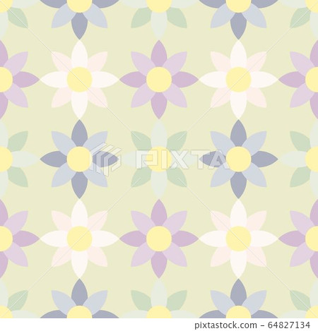 Pastel color flowers seamless pattern. Vector - Stock Illustration ...