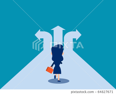 Crossroad and decision to choice way direction - Stock Illustration ...