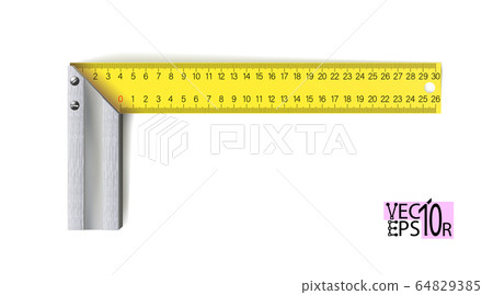 Construction carpentry triangle or steel square - Stock Illustration ...