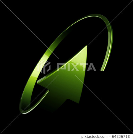 Green round arrow - Stock Illustration [64836718] - PIXTA