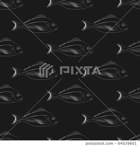 Dorado fish nature healthy food vector outline - Stock Illustration ...