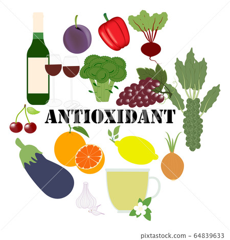 Antioxidant nutrient rich organic food vector - Stock Illustration ...