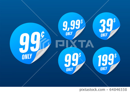 Discount sticker. Template with 99 only. Vector - Stock Illustration ...