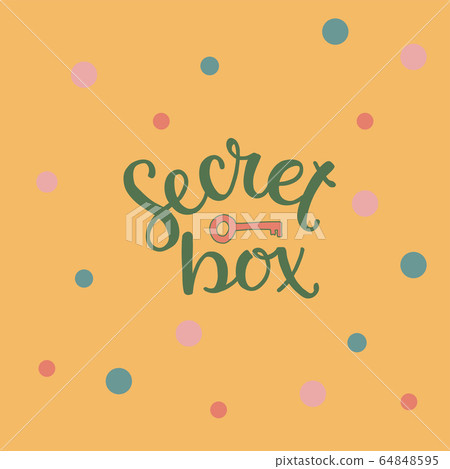 Secret box hand drawing modern calligraphy sign... - Stock Illustration ...