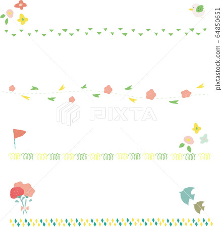 Cute flower heading - Stock Illustration [64850651] - PIXTA