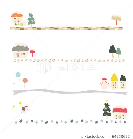 Cute house heading - Stock Illustration [64850652] - PIXTA