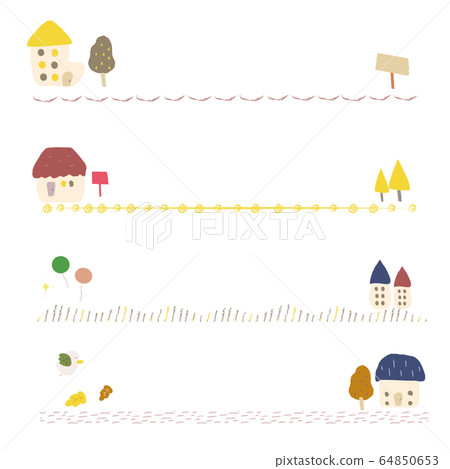 Cute house heading - Stock Illustration [64850653] - PIXTA