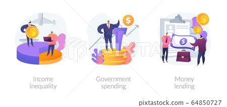 Money distribution abstract concept vector... - Stock Illustration ...