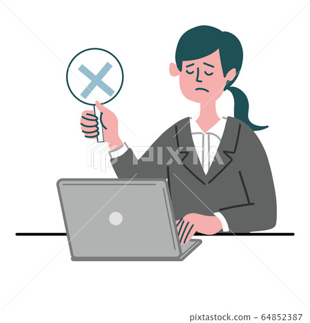 Suit female professional computer x - Stock Illustration [64852387] - PIXTA