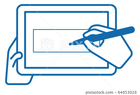 Electronic signature tablet - Stock Illustration [64853028] - PIXTA