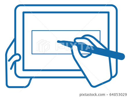 Electronic signature tablet - Stock Illustration [64853029] - PIXTA