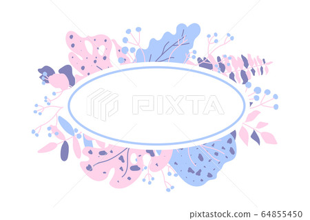 Tropical colorful leaves monstera text box vector - Stock Illustration ...