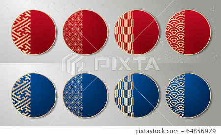 Japanese pattern pattern card design modern... - Stock Illustration ...