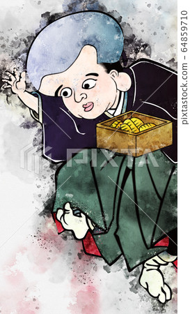 Ukiyo-e Fukusuke Part 2 Watercolor version - Stock Illustration ...