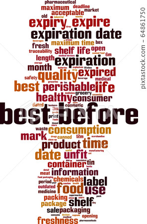 Best before word cloud - Stock Illustration [64861750] - PIXTA