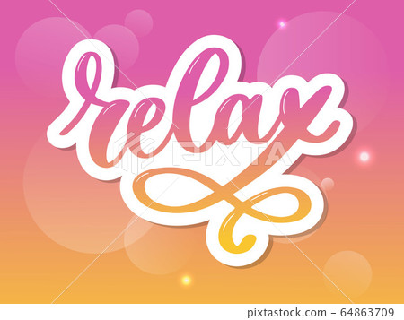 Hand drawn typography lettering phrase Relax - Stock Illustration ...